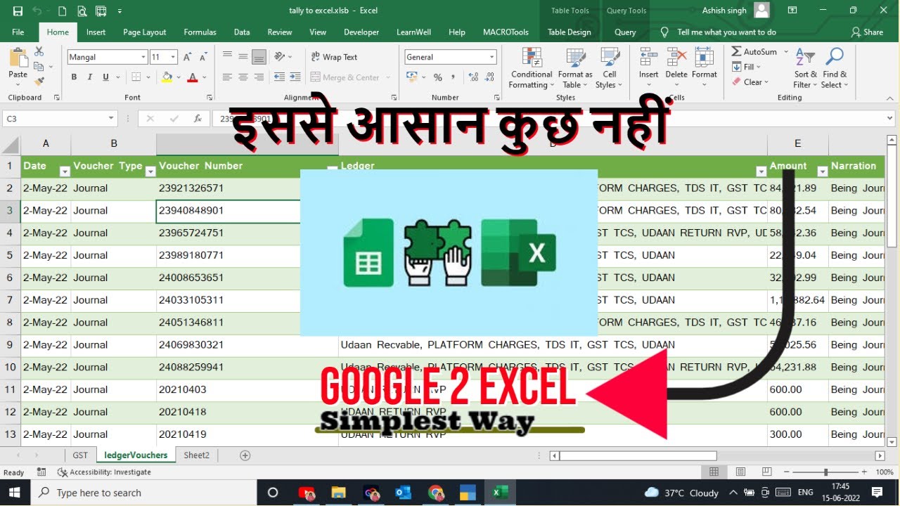 Simple Way to Connect Goolge Sheet with Excel | Google Sheet to ...