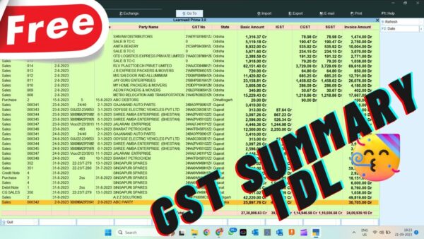 2024 MOST AMAZING GST SUMMARY TDL | GST SUMMARY TDL FOR TALLY PRIME - Learnwell